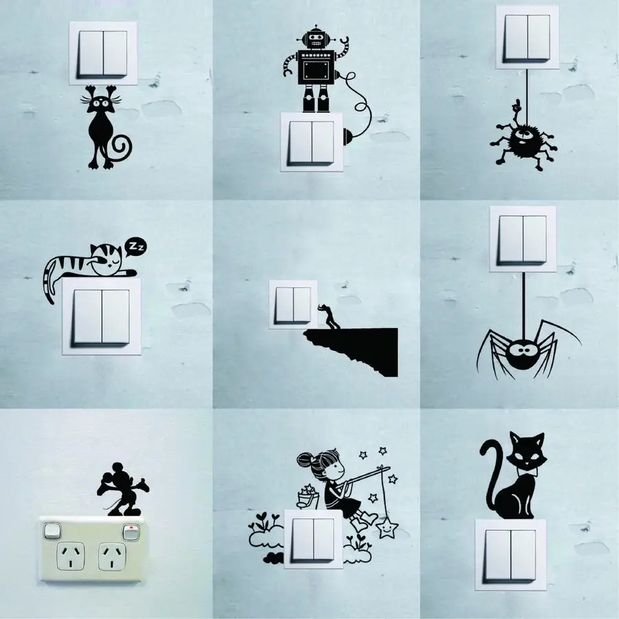 Wall Decals & Murals Wall Décor Pin Up Girl Light Switch Vinyl Decal ...