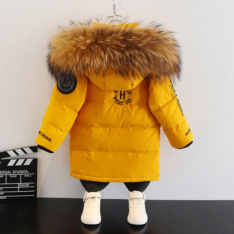 Kinder-Winter-Mit-Kapuze-faux-pelz-Mantel-Dicke-Warme-ente-Unten-Jacke ...