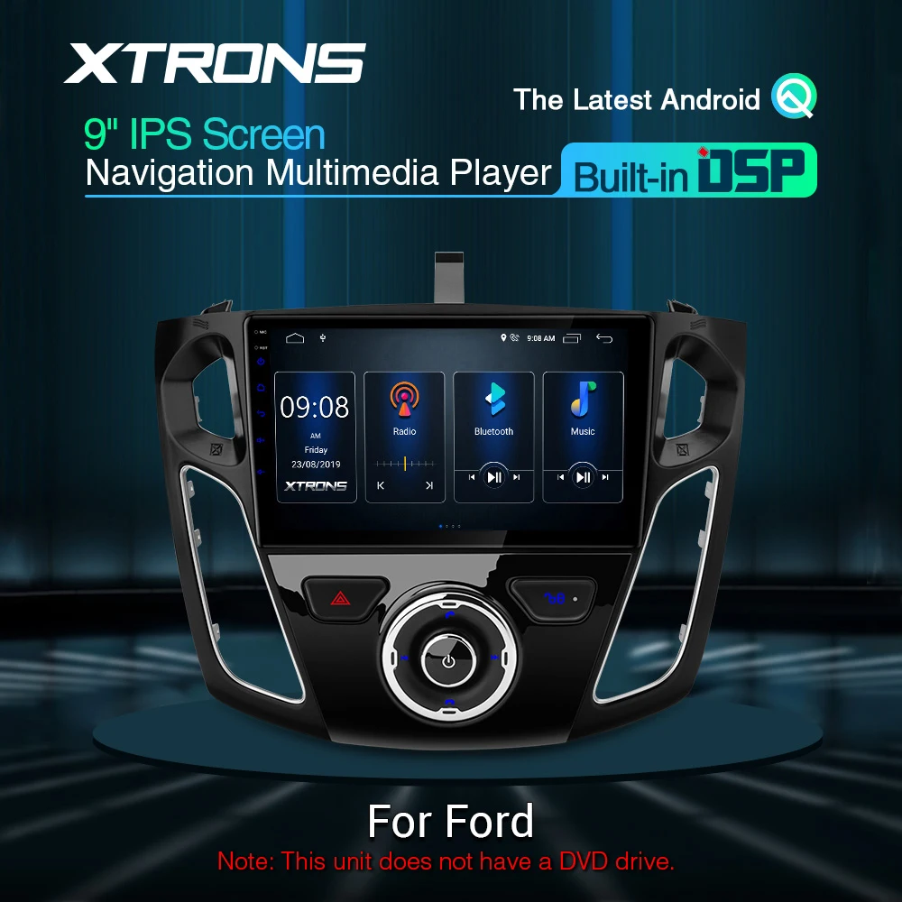 XTRONS reproductor Multimedia con GPS para FORD Focus, de 9 pulgadas pantalla IPS, DSP integrado ...