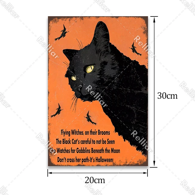 Vintage Halloween Pin Up Cat