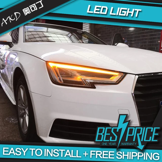 AKD Car Styling for A4 B9 Headlights 2017-2020 A4L RS4 Headlight DRL Hid Head Lamp LED Projector ...