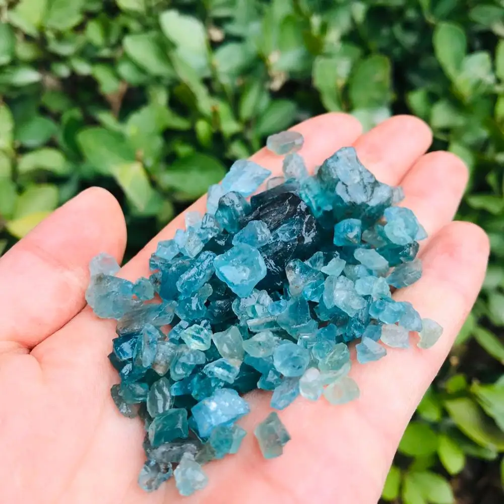 200g raw Natural blue crystal rocks apatite gravel mineral specimen ...