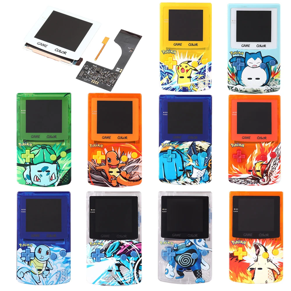For Gameboy Color Screen Kit With UV Printed Custom Shell Suitable For ...