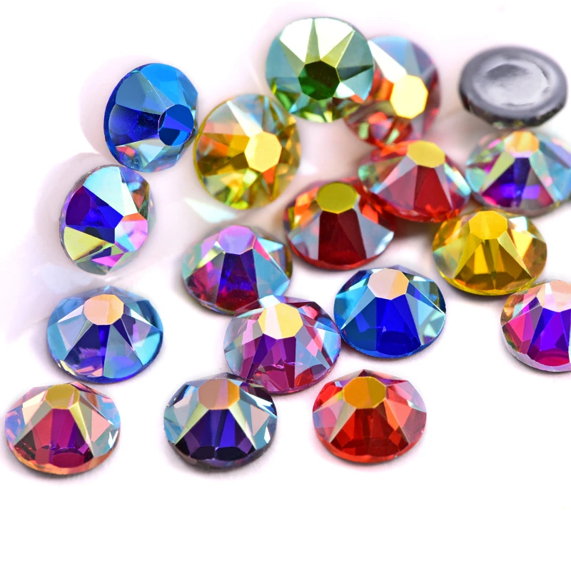 2088 Quality 8big 8small Cutting Facets Hot Fix Rhinestones Glass ...