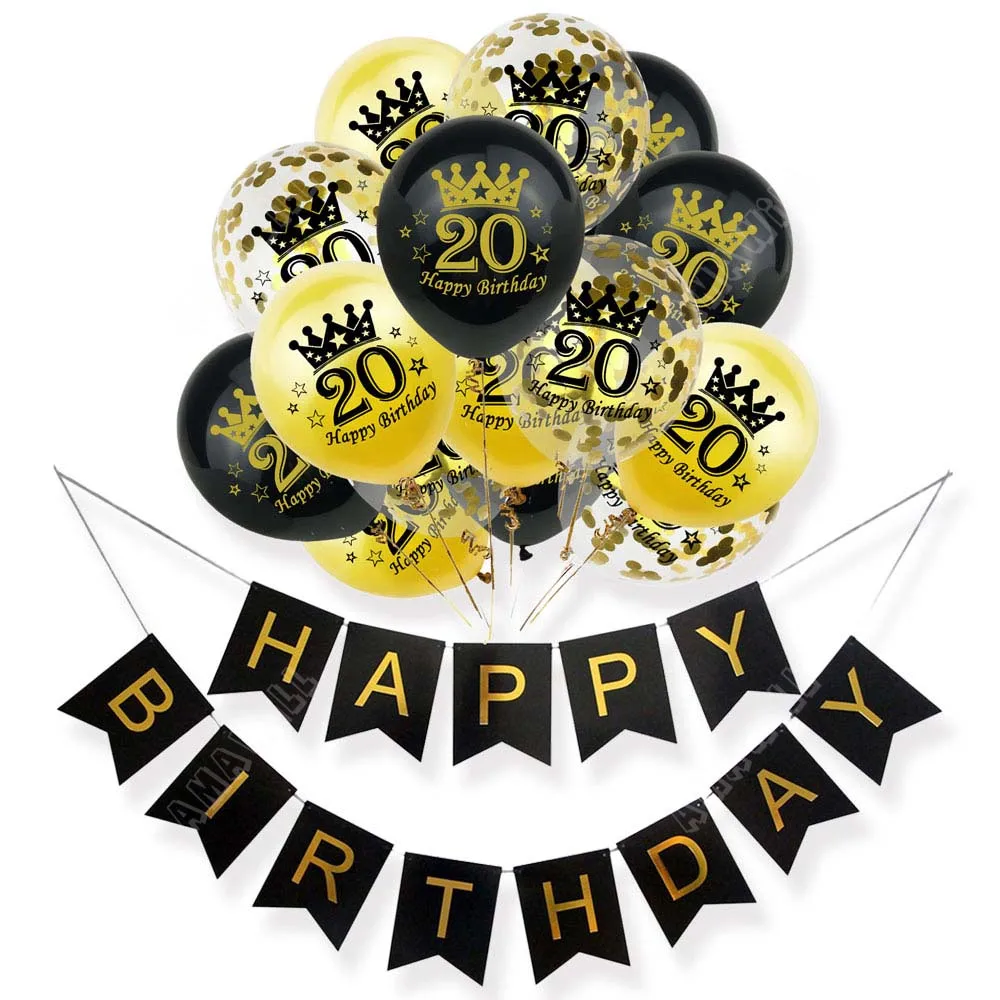 Happy 20th Birthday Balloons