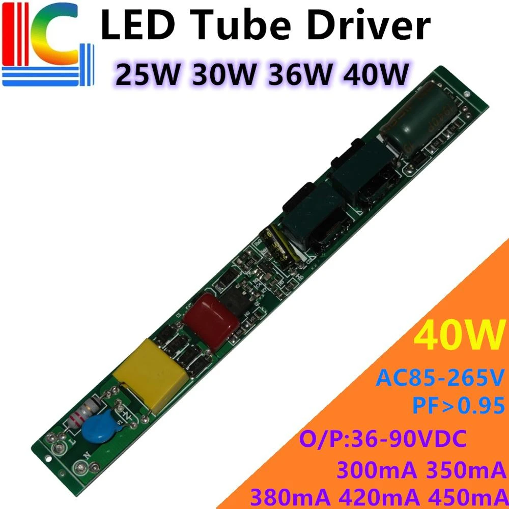 6PCs LED Tube Driver 18W 25W 30W 36W 40W 110V 220V Lighting Transformer ...