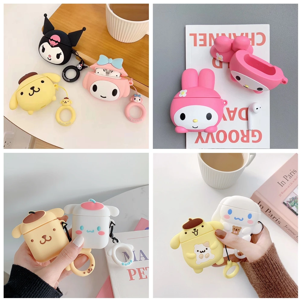 Sanrio 3D Cute Cartoon Earphones Case Box For Airpods Melody Portable ...