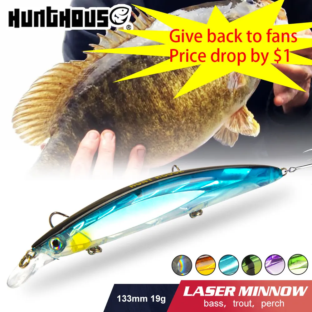 Laser Minnow Fishing Lures Crankbaits | Fishing Lure Hunt House Minnow - 3d Laser - Aliexpress