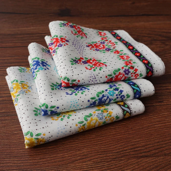 Handkerchiefs Women Cotton High Quality Soft Funny Printed Plaid ...