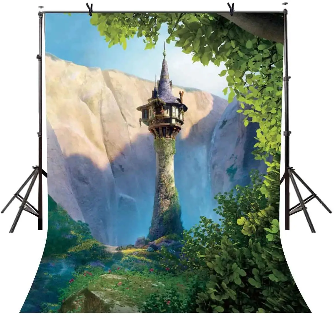 Rapunzel Tower Backdrop Rapunzel Flying Lantern Backdrop Fairy ...