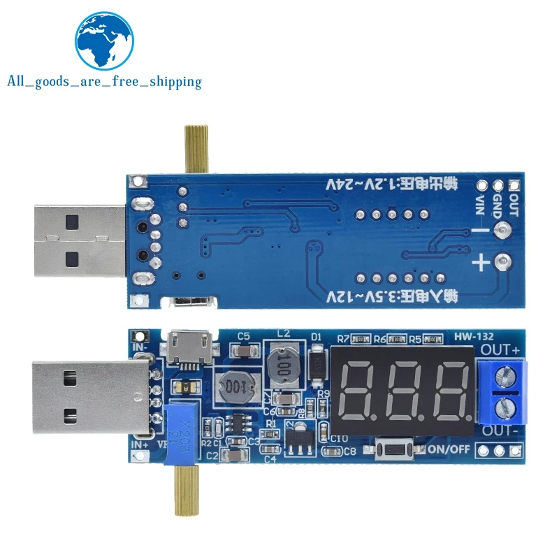 Dc-dc 5v To 3.5v / 12v Usb Step Up / Down Power Supply Module Adjustable Boost Buck Converter ...