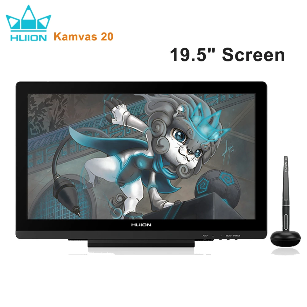 Huion Kamvas 20 19.5 Inch Battery-free Graphics Tablet Monitor Ips With ...
