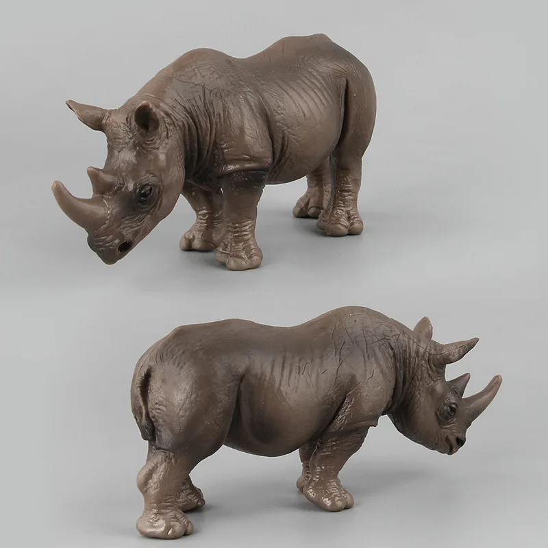 Cute-Simulation-Rhinoceros-Collectible-Wild-Animal-Action-Figures-Rhino ...