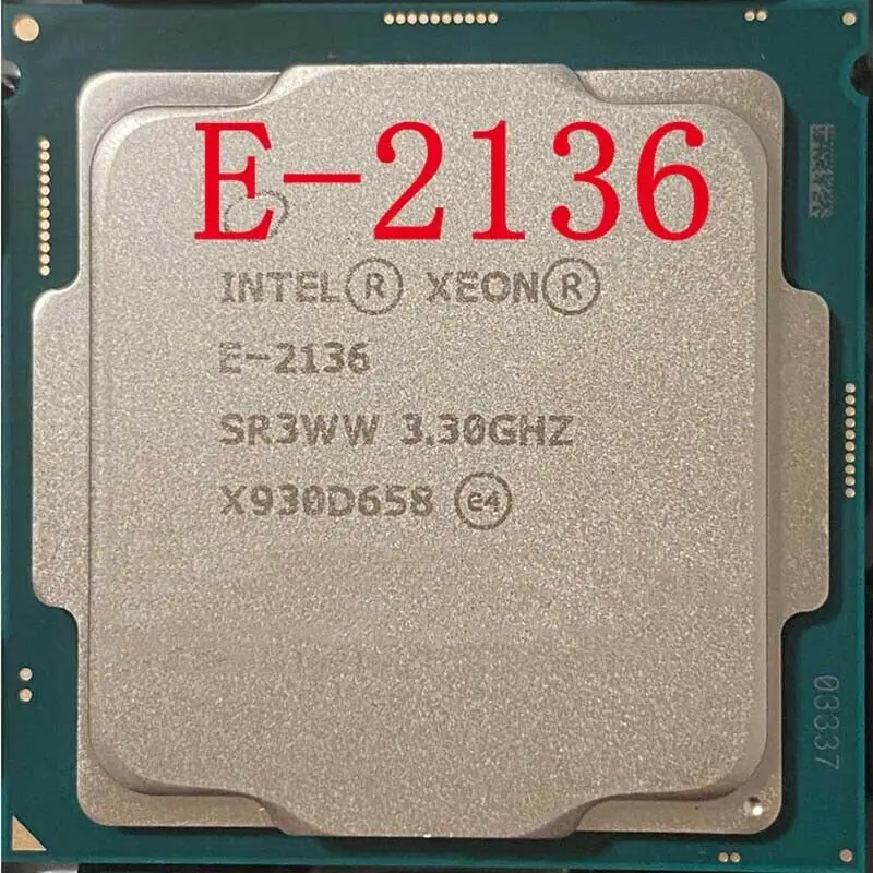 Intel Xeon E 2136 3.30GHz Hexa Core (6c/12t) Processor CPU SR3WW ...