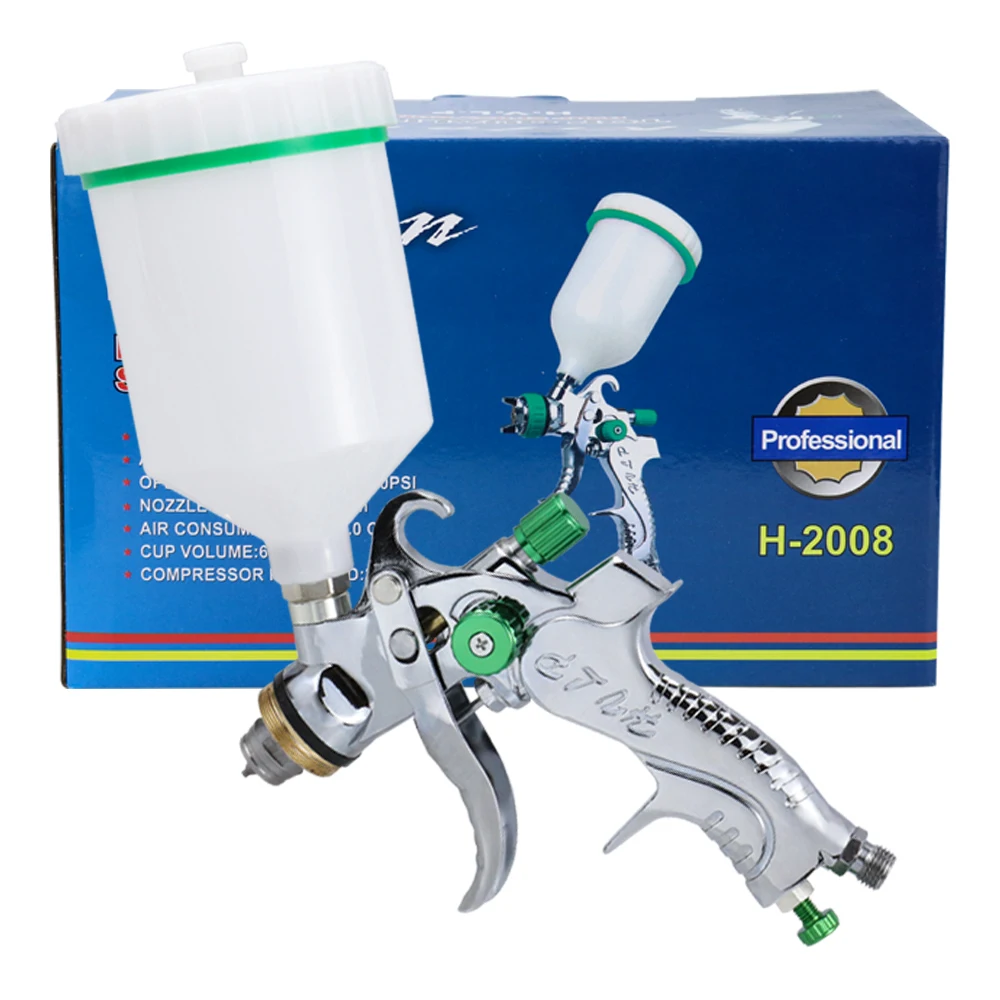 H 2008 1.4/1.7/2.0mm Nozzle Professional HVLP Spray Guns Sprayer Paint ...