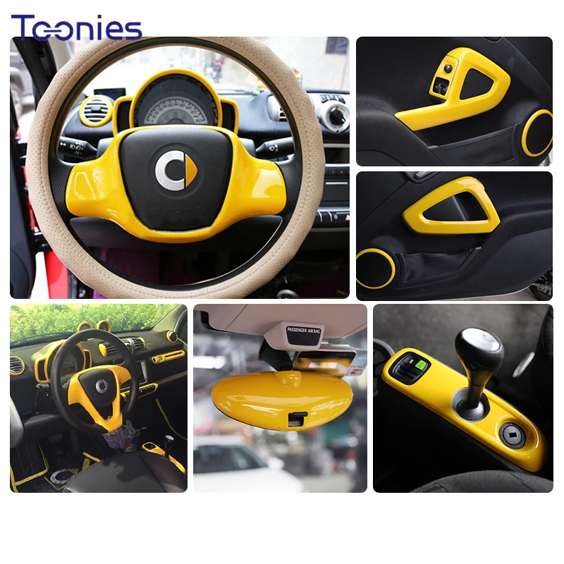 ABS Car Interior Plastic Stickers For Mercedes Old Smart 451 Fortwo Car ...