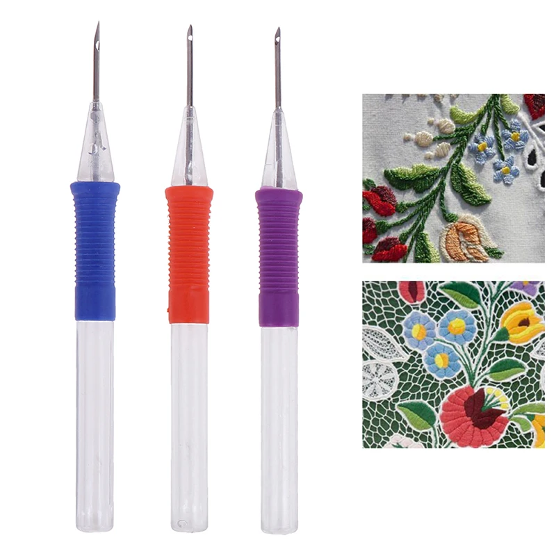 DIY Hand Embroidery Pen Cross stitch embroidery needle DIY Crafts ...