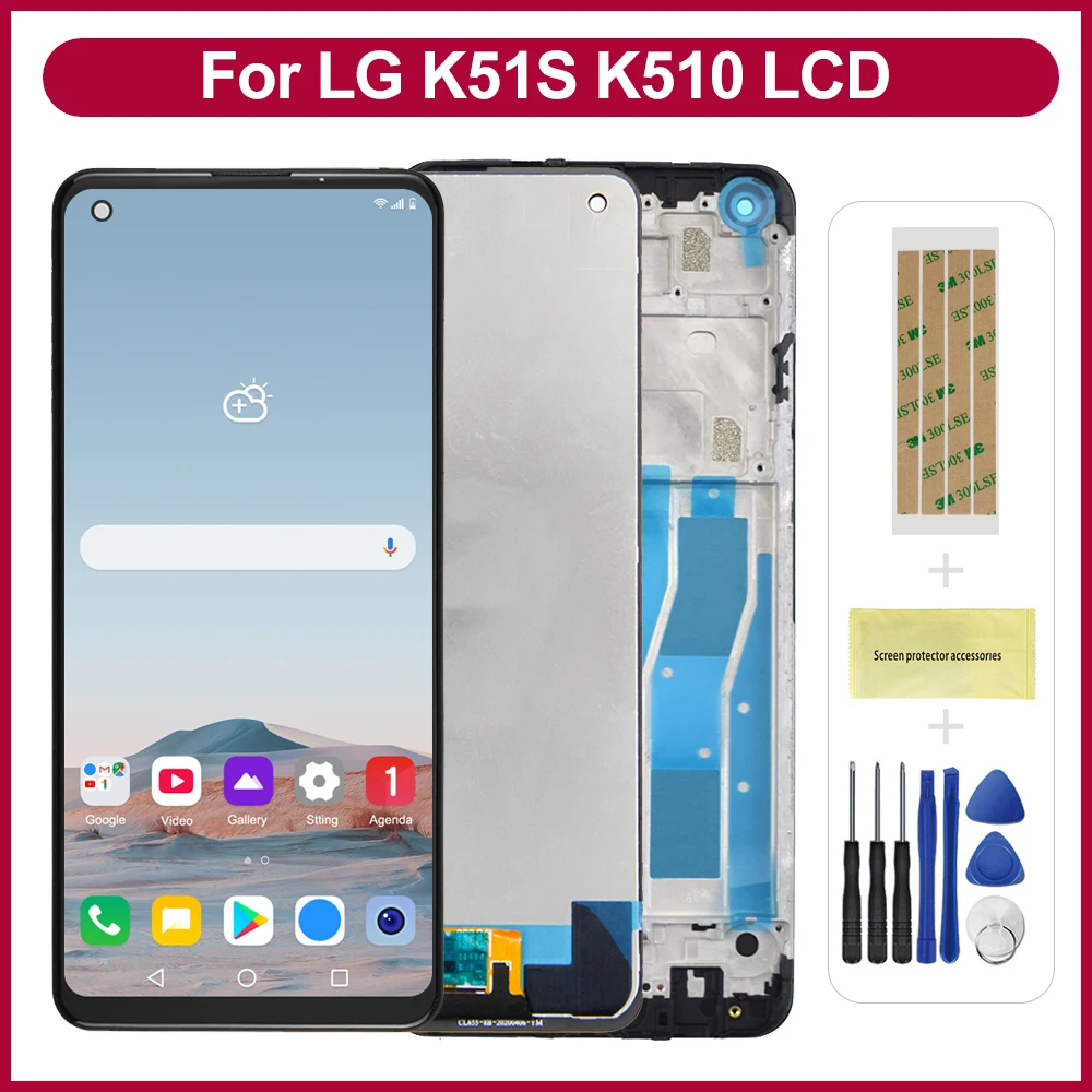 6-55-Original-For-LG-K51S-LCD-with-frame-LMK510EMW-LM-K510EMW-Display ...