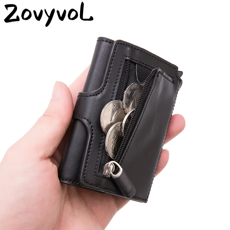 Leather Wallet Card Holder Metal | Aluminum Credit Cards Holder - Men ...