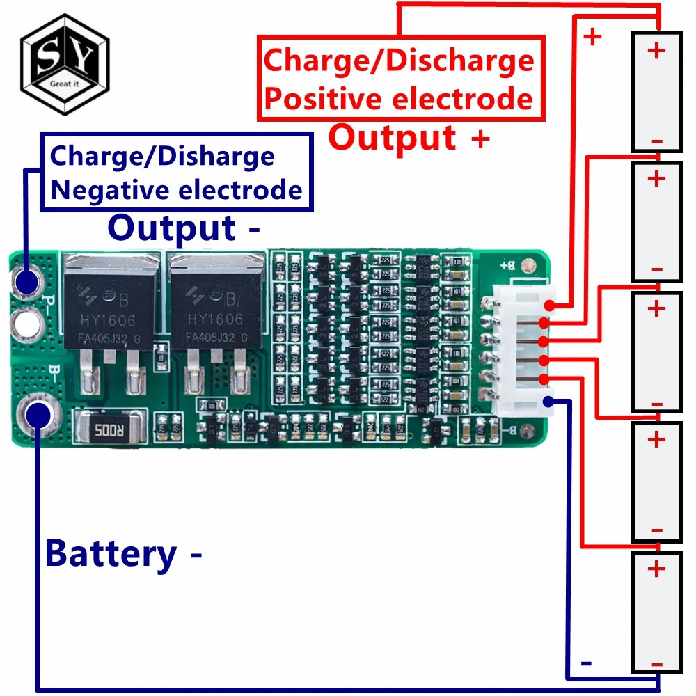 1pcs Baishun 5s 15a Li-ion Lithium Battery Bms 18650 Charger Protection ...