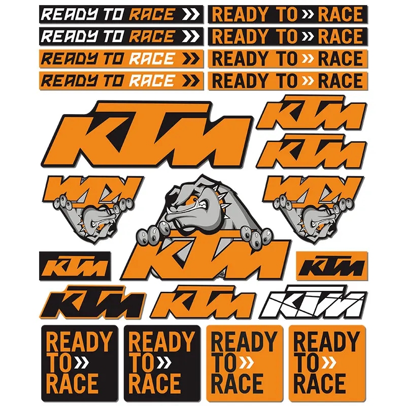 Reflective-Motorcycle-Stickers-Ktm-Decals-Ready-To-Race-Tank-Logo-Rc390 ...