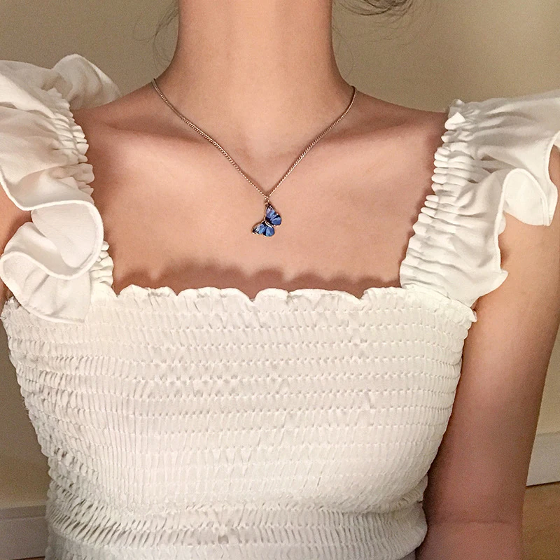 CUTEECO-Cute-Girl-Color-Butterfly-Necklaces-Pendants-2020-Romantic ...