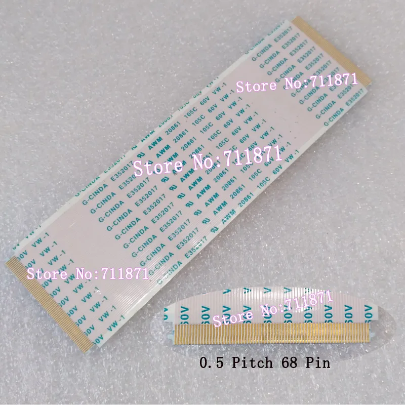120mm 0.5 Pitch Type A 68Pin FFC Cable Line 68P 68Pin Lcd Screen ...