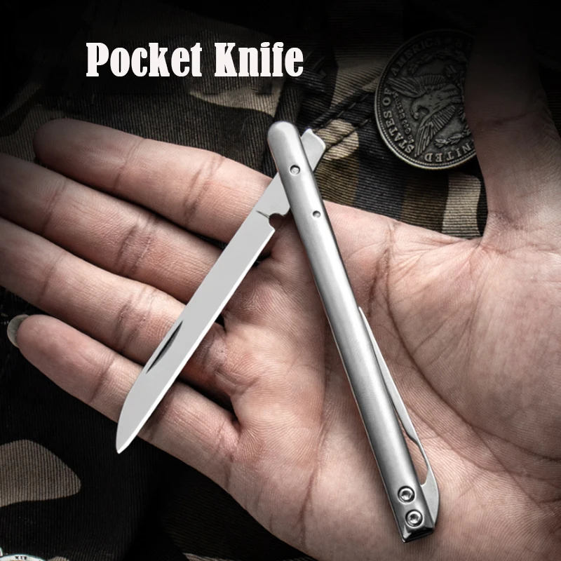 New Stainless Steel Folding Knife Mini Pocket Pen Knives Survival ...