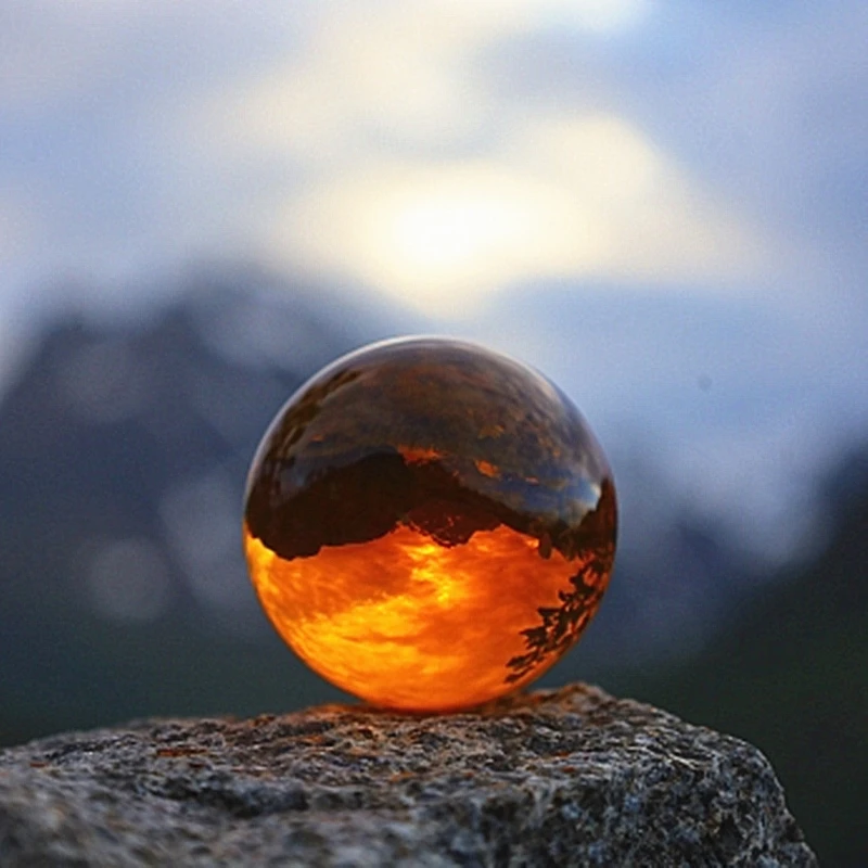 30mm-100mm Amber Crystal Ball Asian Rare Obsidian Sphere Crystal Ball ...