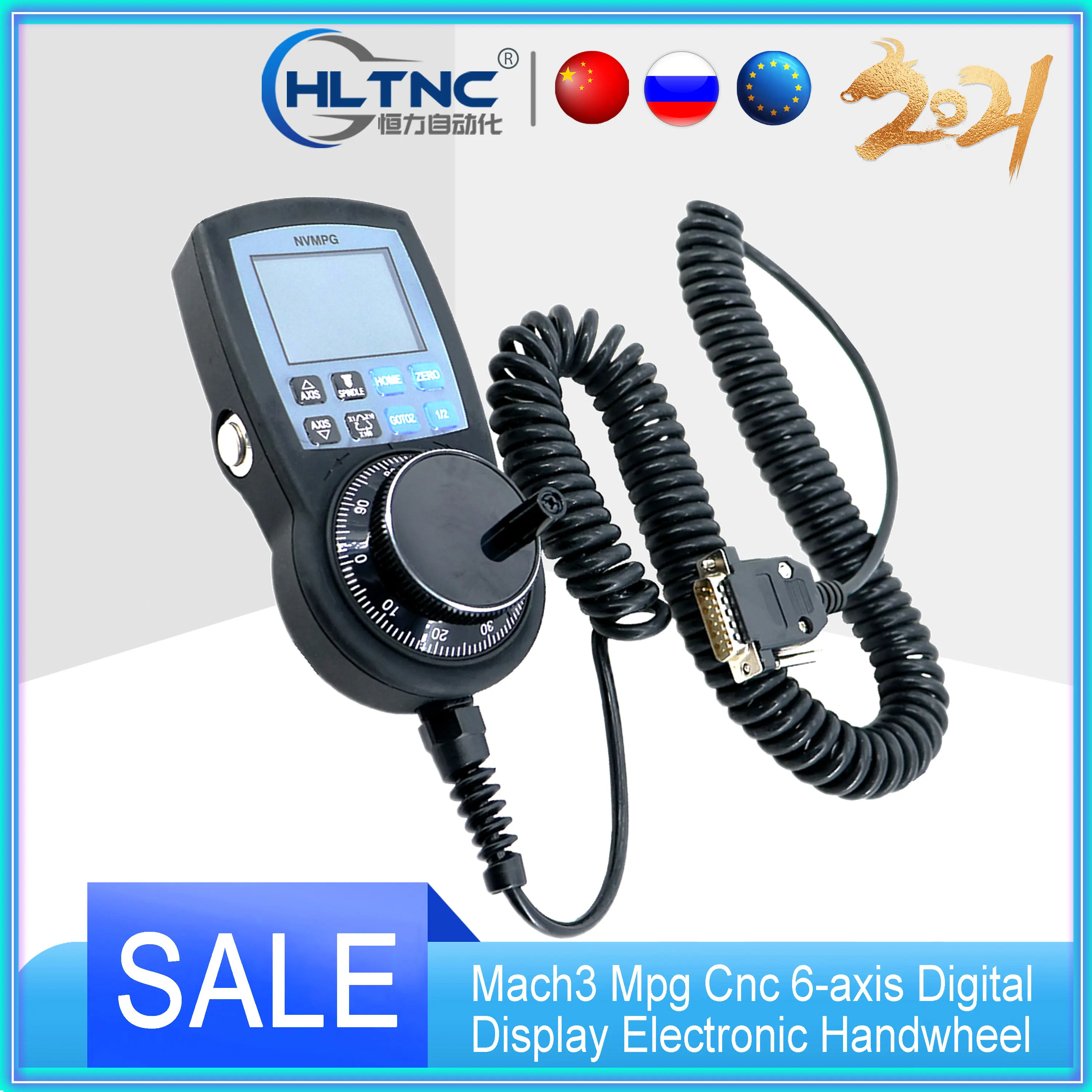 Mach3 Mpg Cnc pantalla Digital de 6 ejes, volante electrónico, tarjeta ...