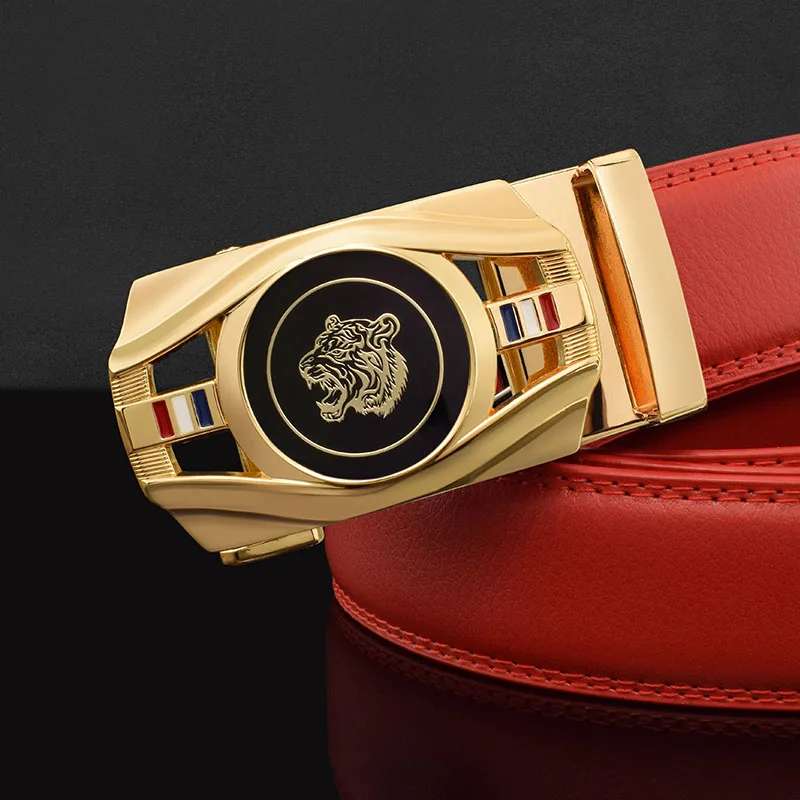 Red Versace Belt Men