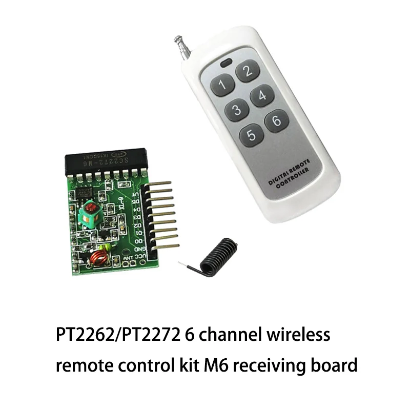 PT2262-PT2272-wireless-remote-control-kit-M6-receiver-board-with-6-key ...