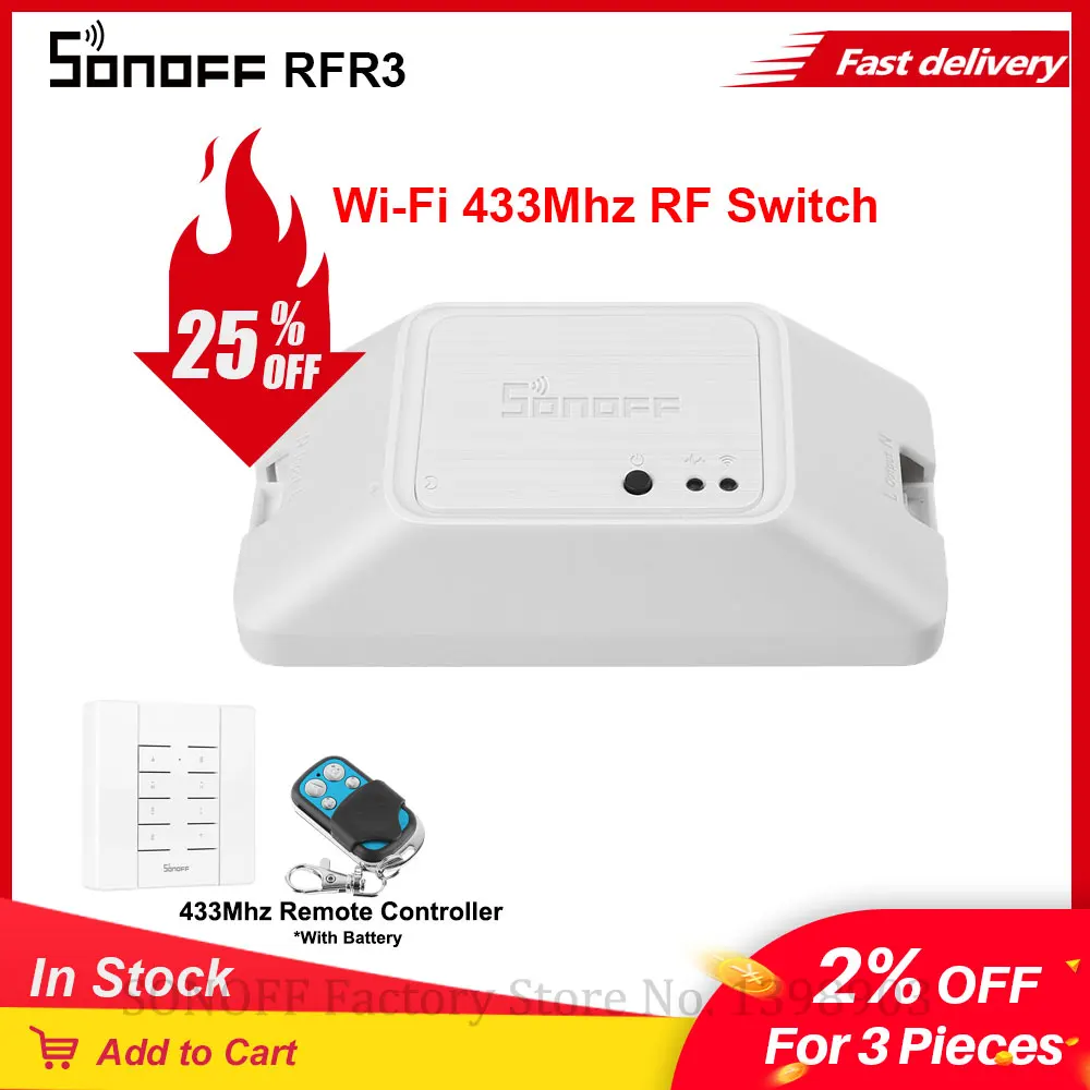 SONOFF RF R3 Wifi DIY WiFi Smart Switch Module Timer Switch Wireless ...