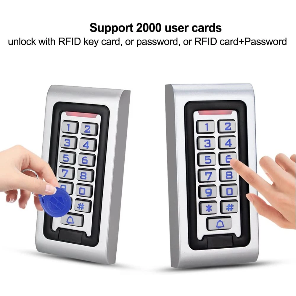 IP68 Waterproof RFID Access Control Keypad Metal Card Reader + 10pcs ...