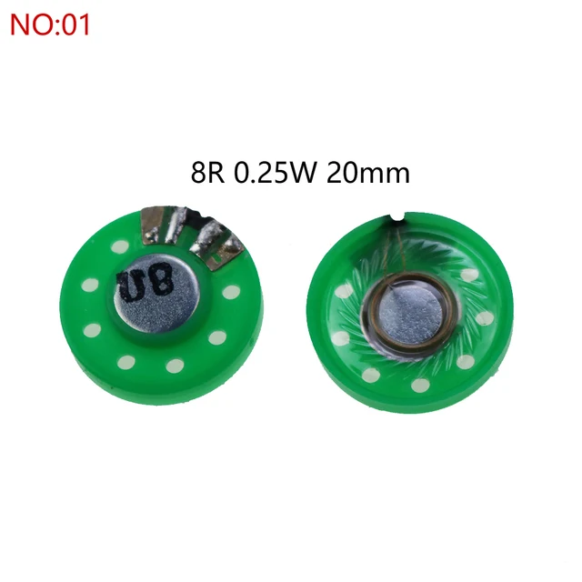 JCD 1 Pcs Horn Loudspeaker 8 Ohm 0.25W 0.5W 16Ohm Diameter Loud Speaker 8R 16R 32R 20mm 21mm ...