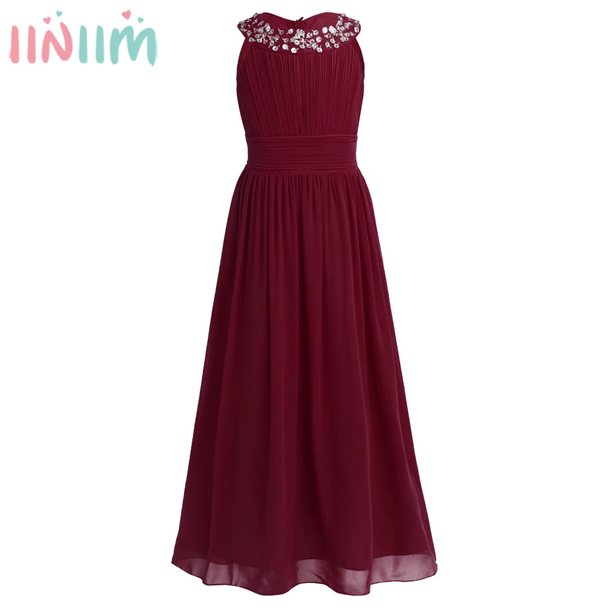iiniim-Kids-Teen-Chiffon-Summer-Girls-Formal-Dress-Party-Dresses-Flower ...