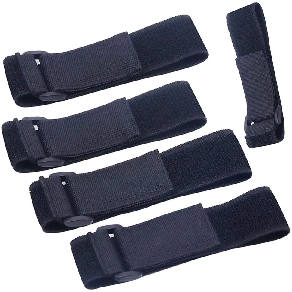 5Pcs Reusable Elastic Hook Loop Tie Down Elastic Band Fastener Straps Nylon Multipurpose 