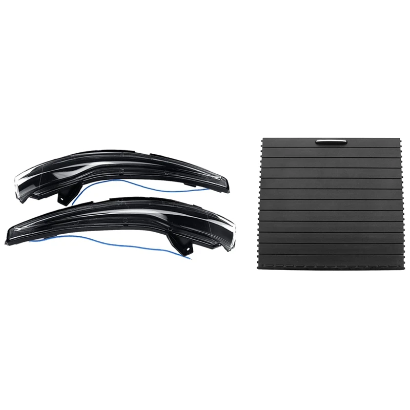 Center Console Shutters Cup Holder with Led Side Rearview Mirror Ligh ...