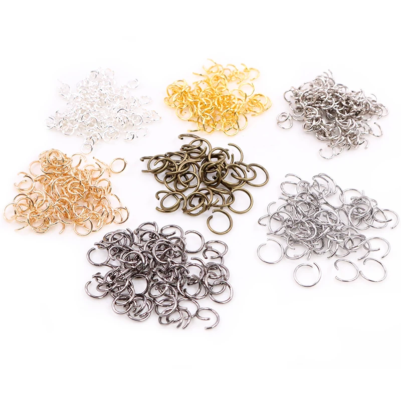 Open Loop Jump Rings 200pcs/lot 4 5 6 7 8 mm Open JumpRings for DIY ...