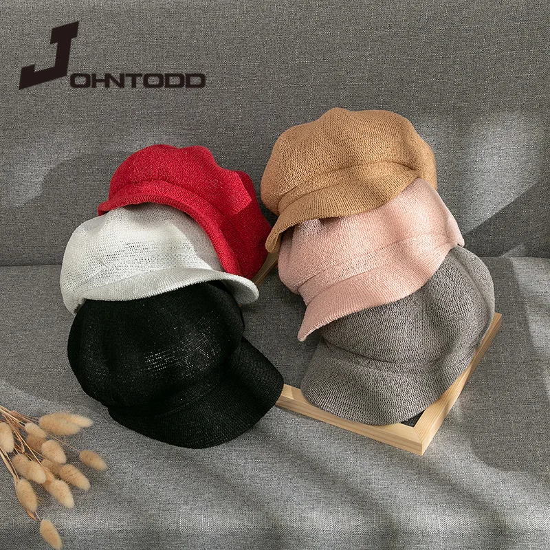 2021 Topi Baret Kertas Jerami Artis Wanita Musim Panas Fashion Baru ...