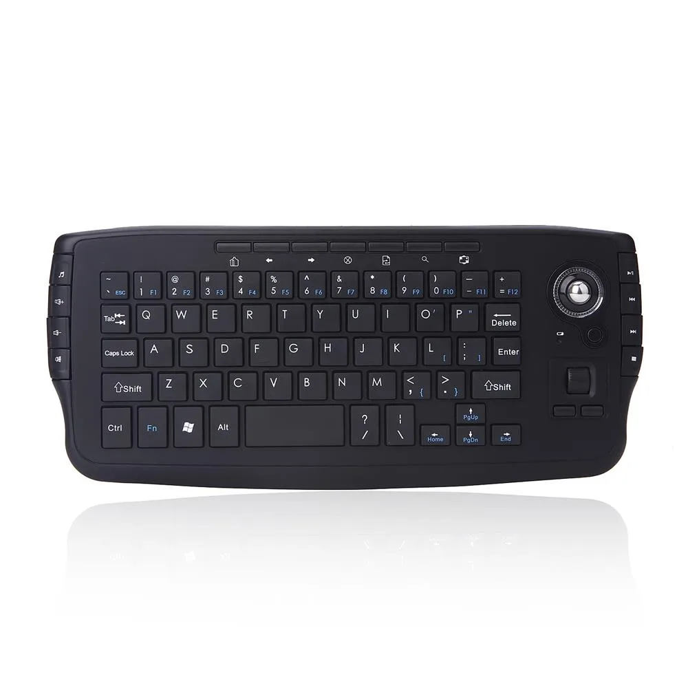 Wireless Mini Multimedia Trackball Keyboard