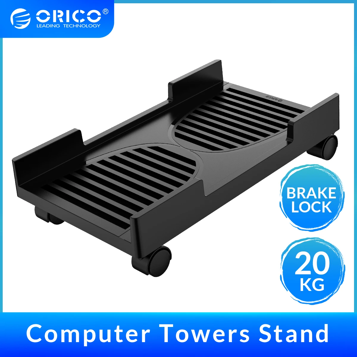 ORICO Mobile Computer Towers Stand CPU Rolling Holder Desktop Bracket ...