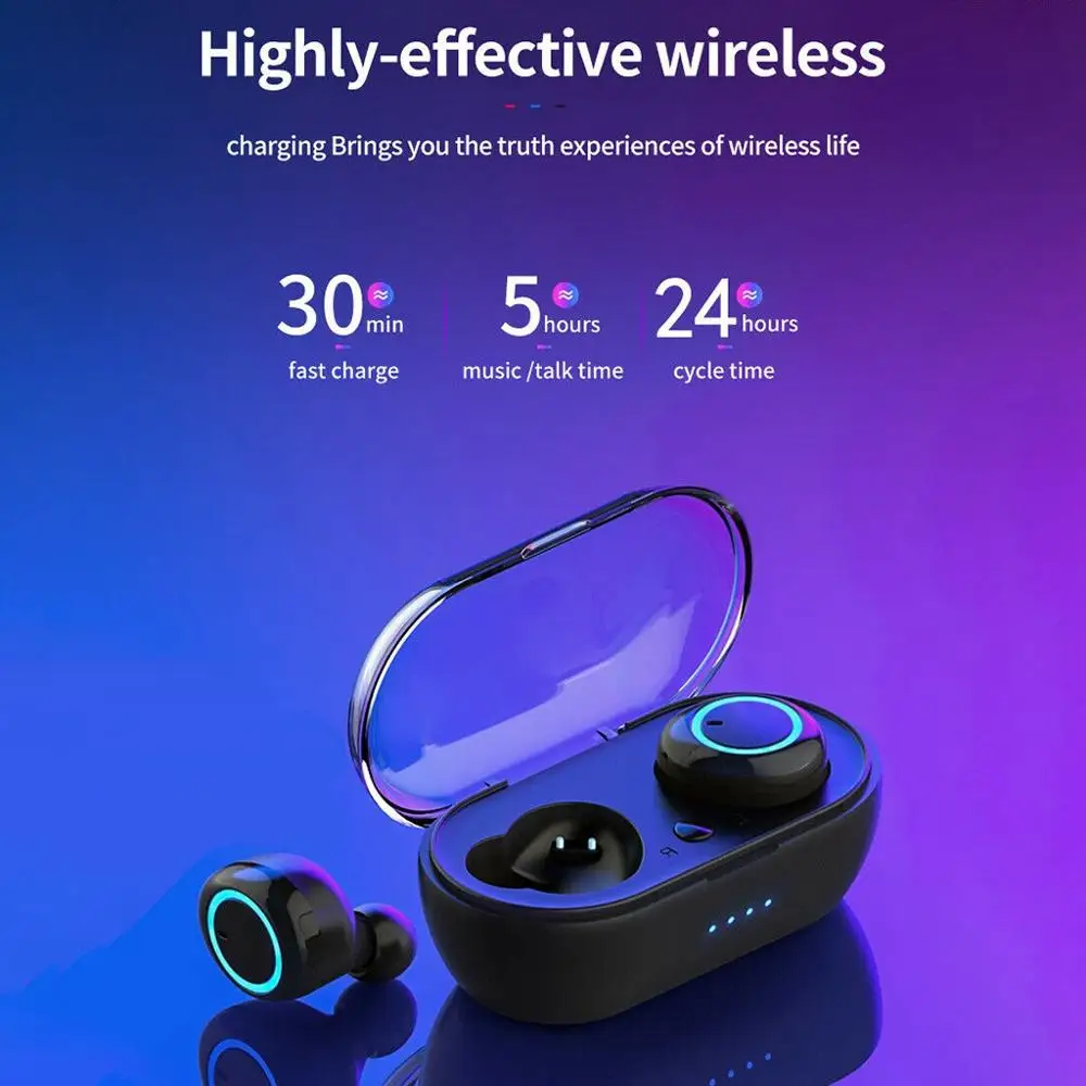 TWS Bluetooth 5,0 Twins Беспроводные наушники с сенсорным управлением ...