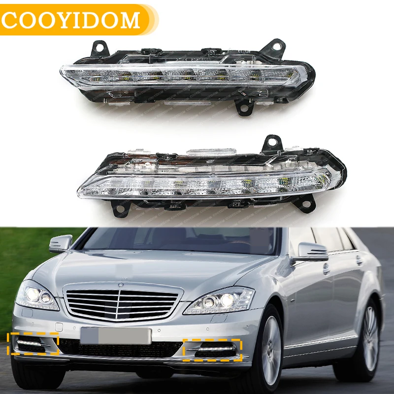 2218201756-2218201856-LED-DRL-Foglights-Lamp-For-Mercedes-Benz-S-Class ...