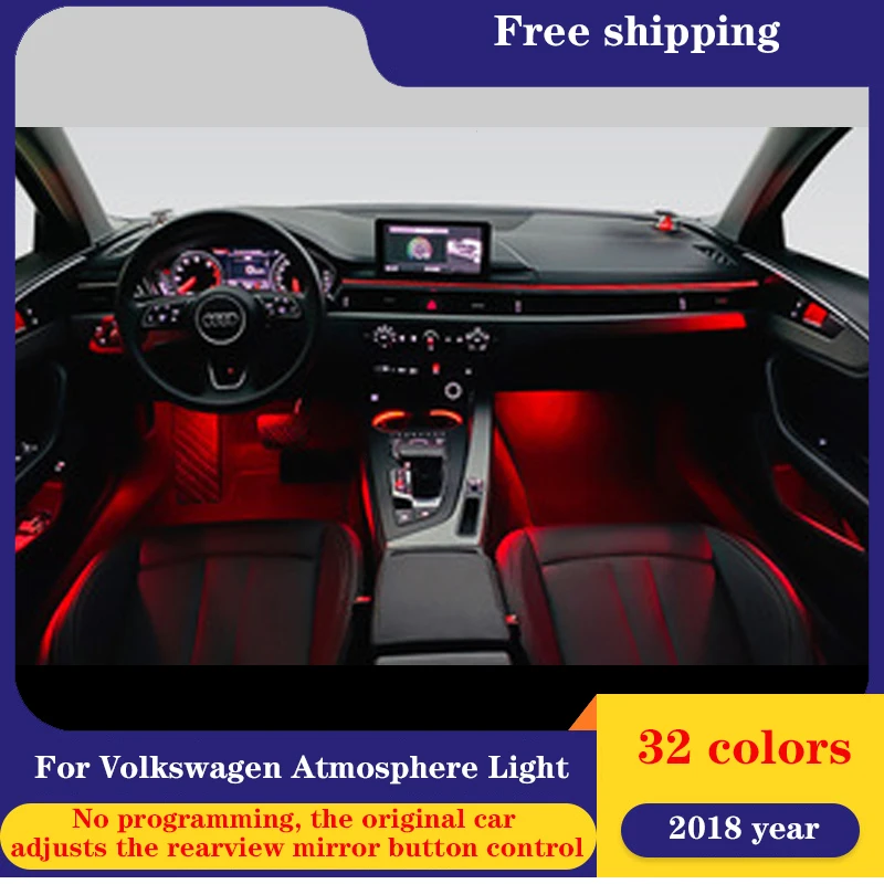 Lampe D'ambiance Intérieure Led, 30/32 Couleurs, 14-21, Pour Volkswagen ...