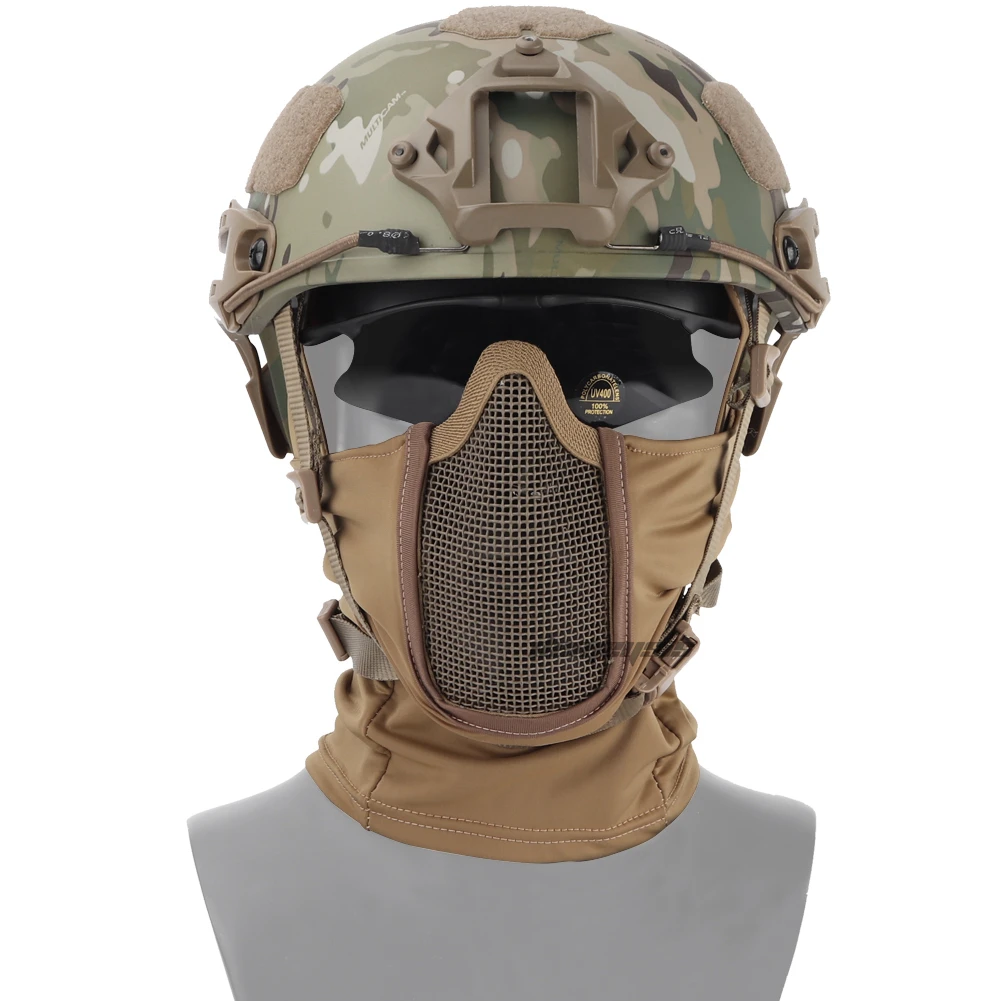 Outdoor Military Tactical Headgear Mask Breathable Airsoft Paintball ...