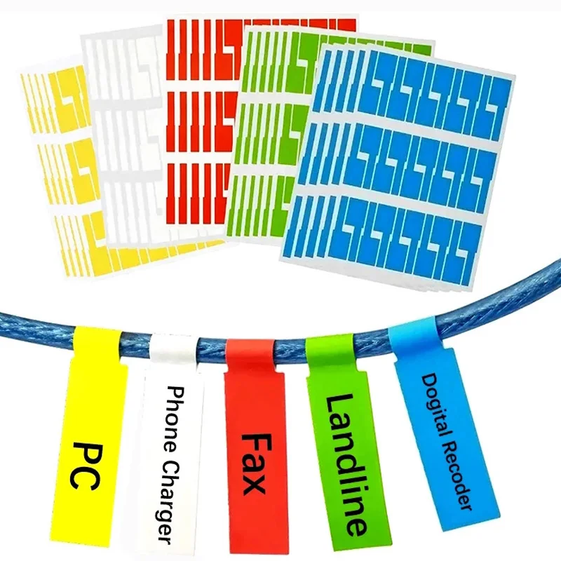 Waterproof-Network-Cable-Label-Sticker-PC-UTP-Wire-Tie-Marker-Marking ...