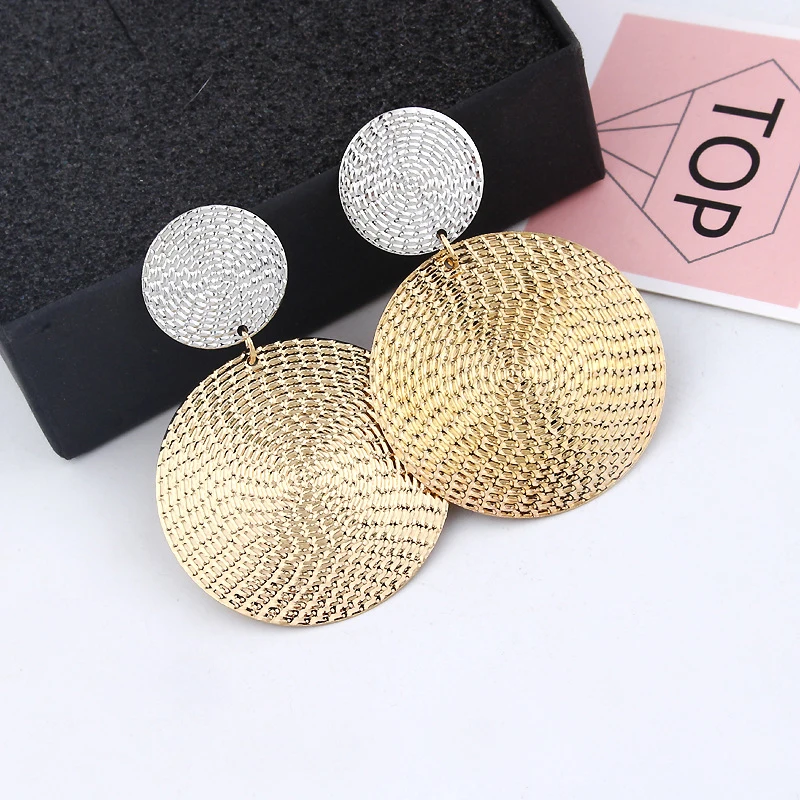 European-Exaggerate-Big-Round-Drop-Earrings-for-Women-Fashion-Wedding ...