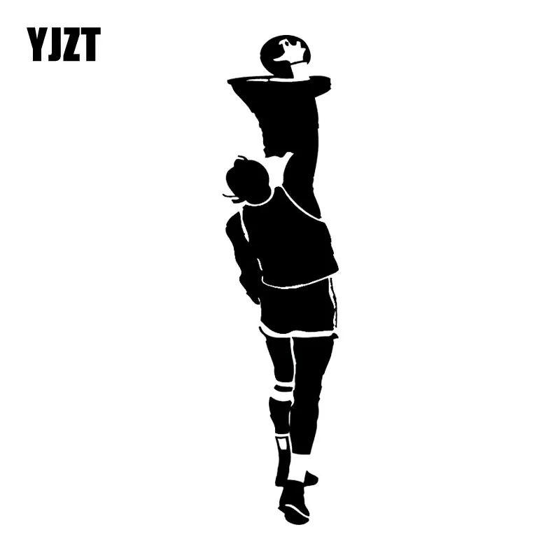 YJZT 4.3CM*17.3CM Basketball Player Slam Dunk Sport Window Car Sticker ...