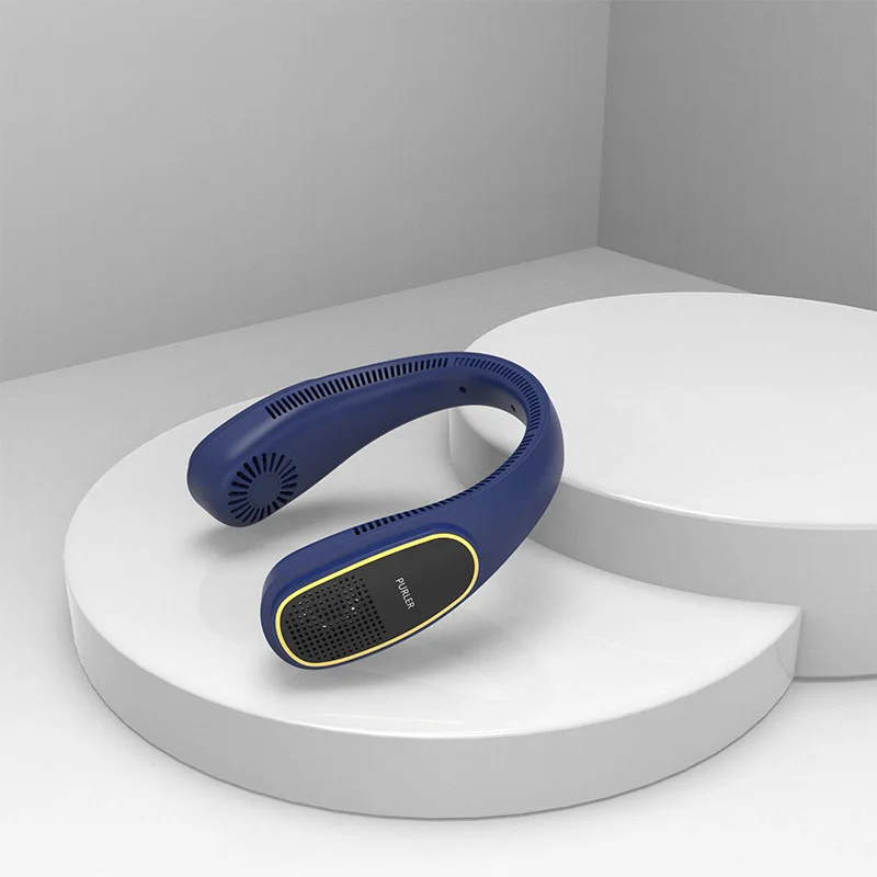 2022 New Hanging Neck Fan Portable Leafless Hanging Neck Fan Lazy ...